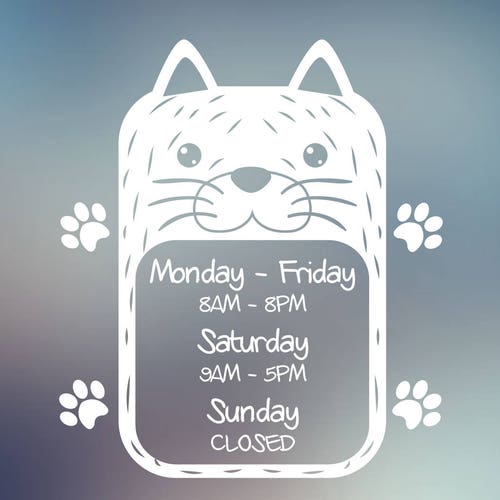 Custom Store Hours Business Hours Opening Hours Work Hours | Etsy