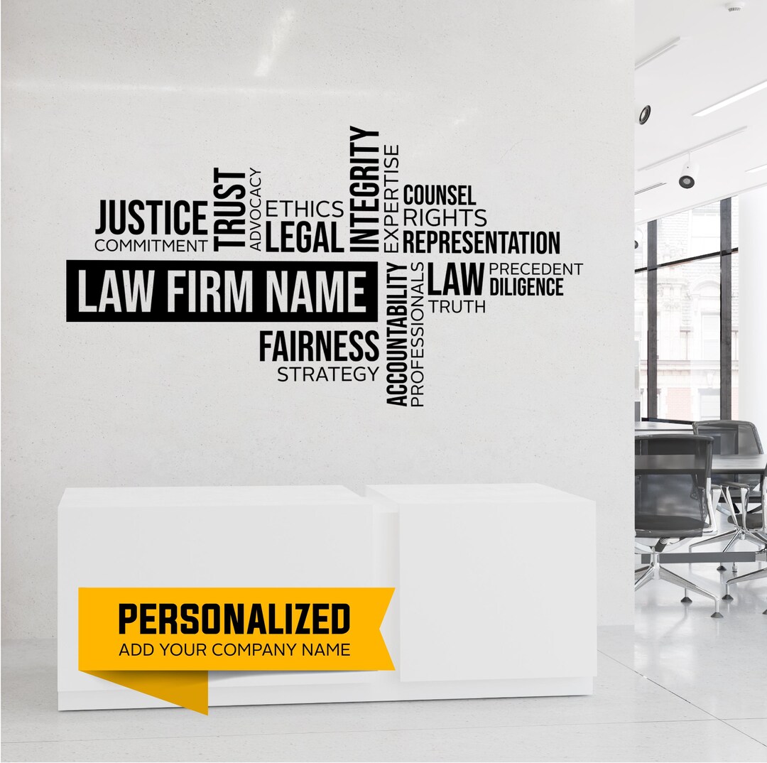 Law Firm Word Cloud Wall Decal: Legal Office Decor - Etsy