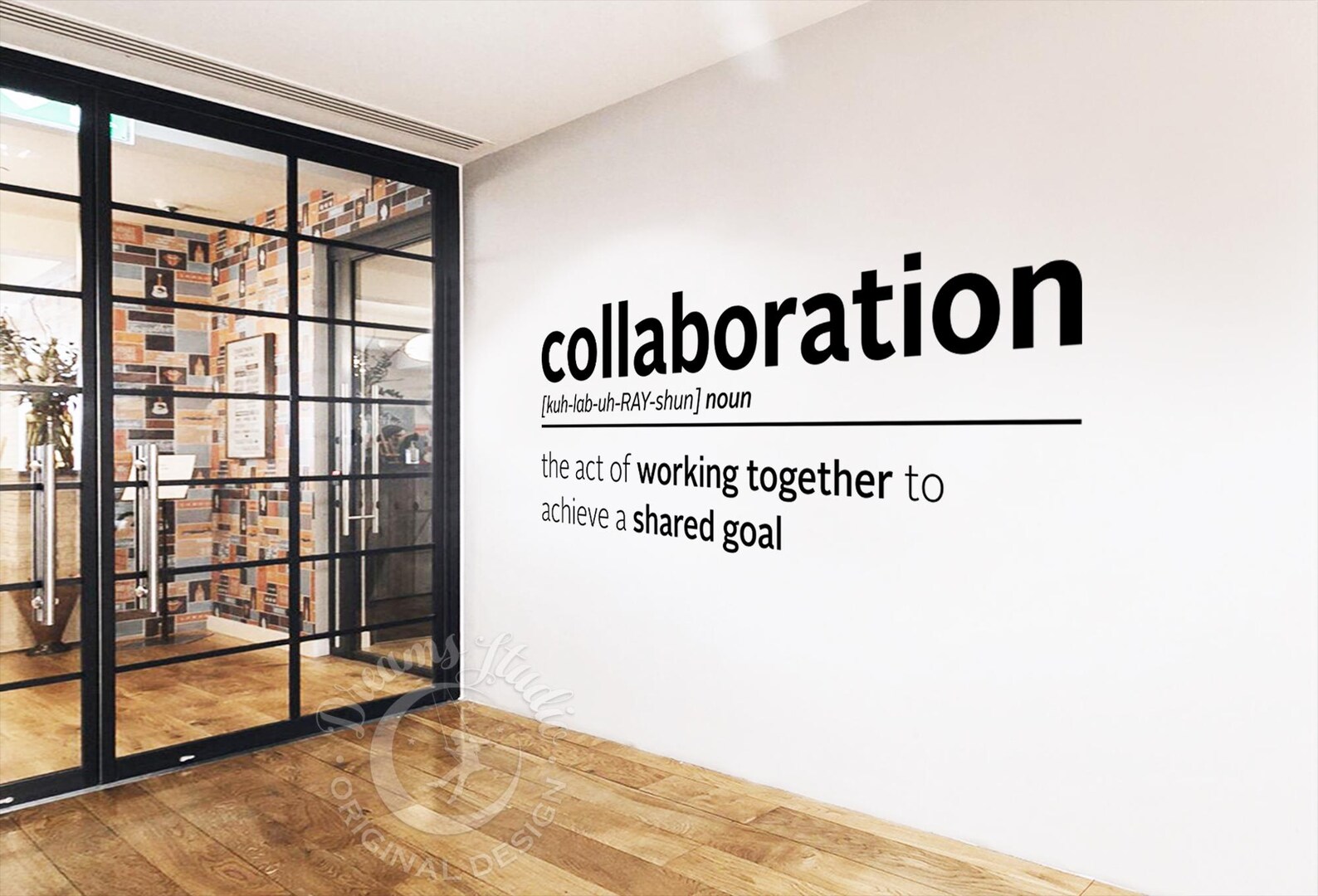Collaboration Wall Decal, Dictionary Definition Office Wall Art ...