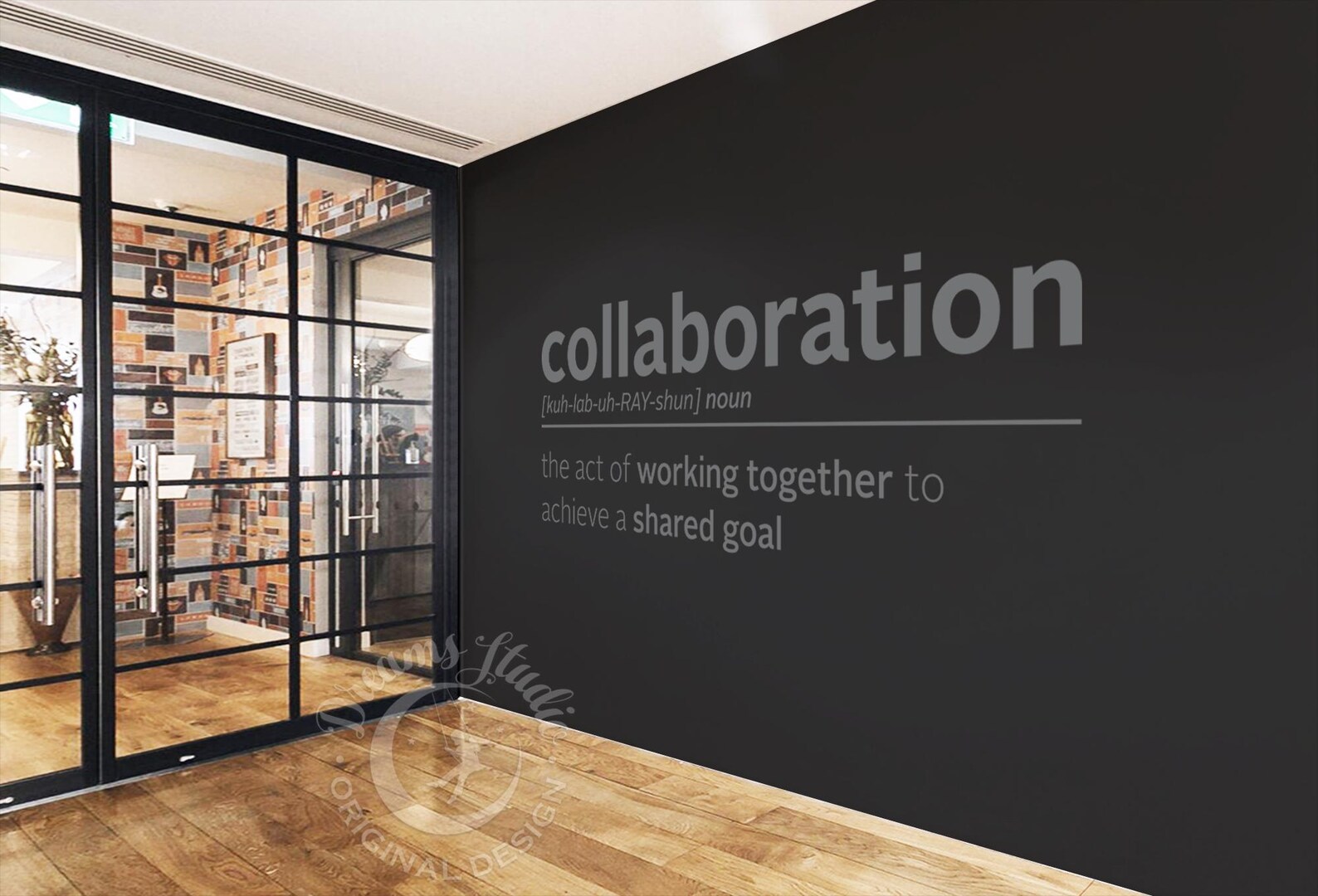 Collaboration Wall Decal, Dictionary Definition Office Wall Art ...