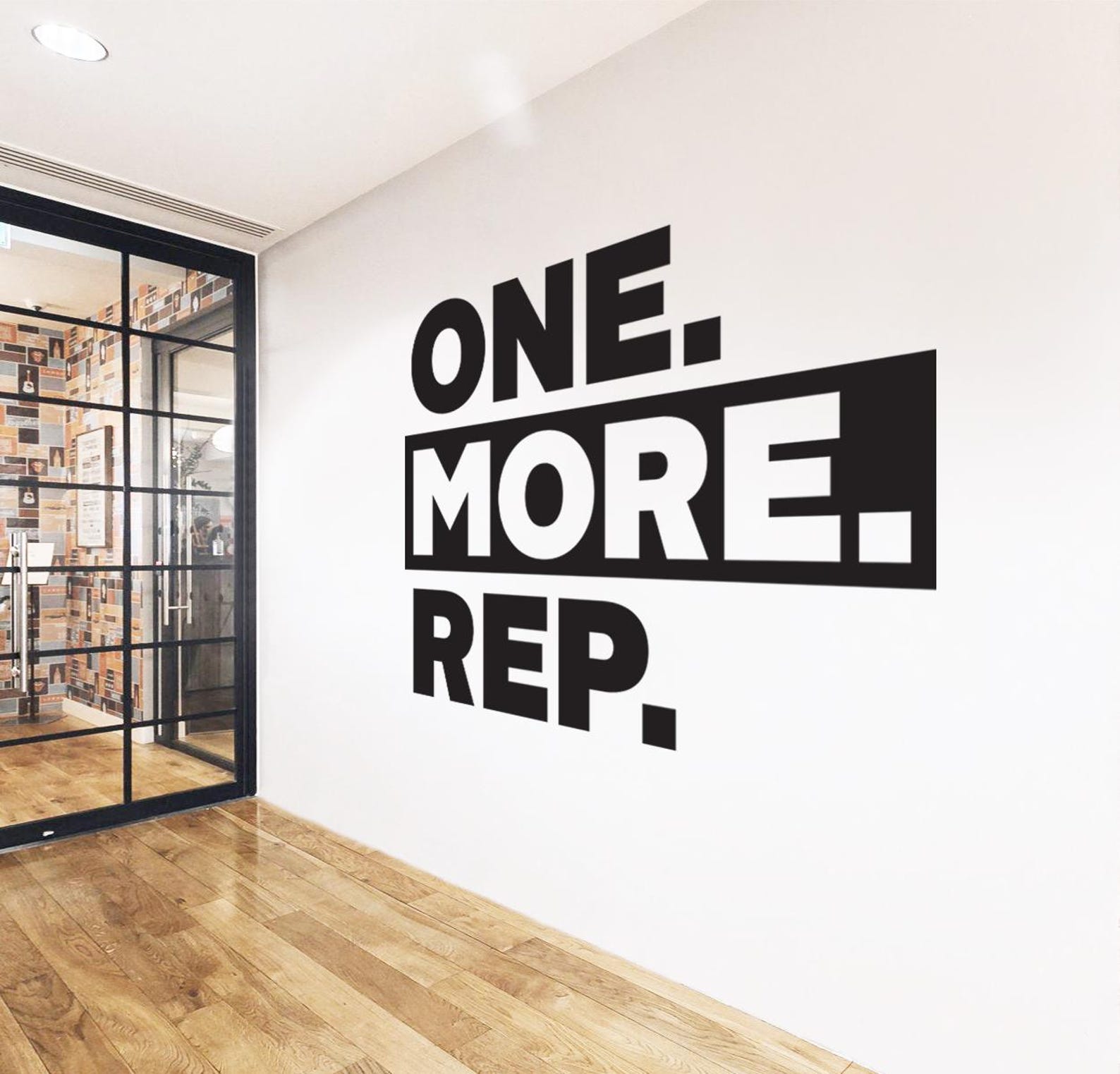 Gym Wall Vinyl Decal: "one More Rep" Motivational Fitness Quote - Etsy