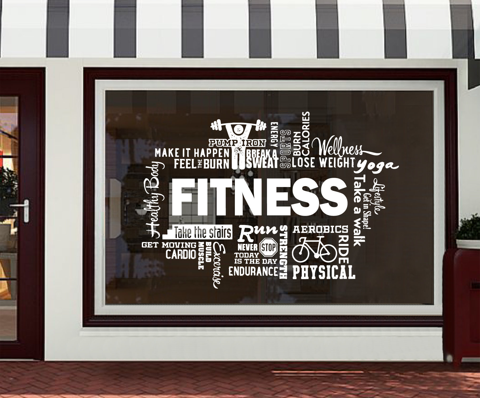 CUSTOMIZABLE GYM / FITNESS Decal for Window or Interior - Etsy