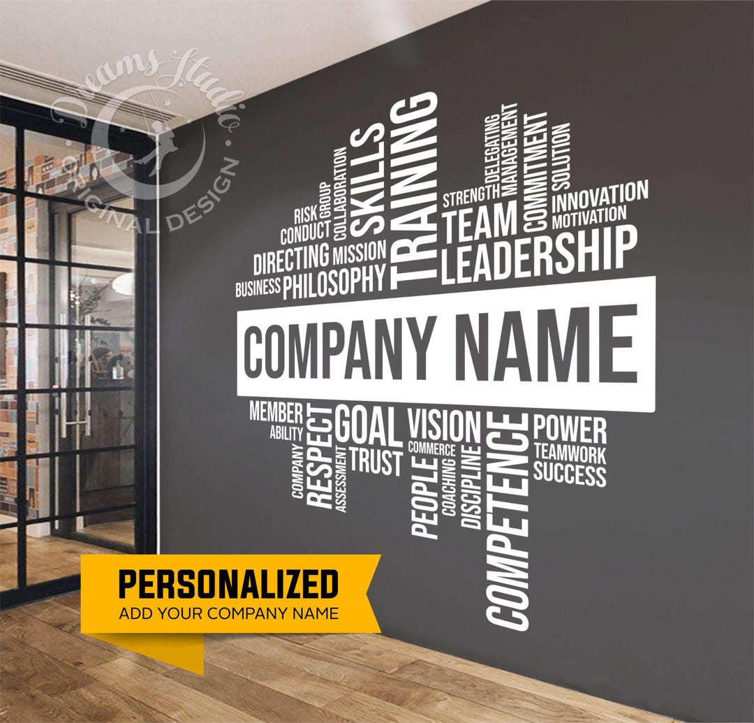 BIG CUSTOMIZABLE OFFICE Wall Vinyl Decal Motivational, Inspirational - Etsy