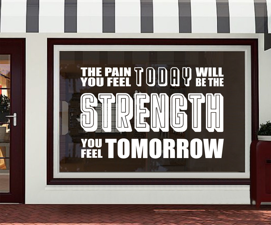 BIG GYM / FITNESS Decal for Window or Interior Workout Decal - Etsy