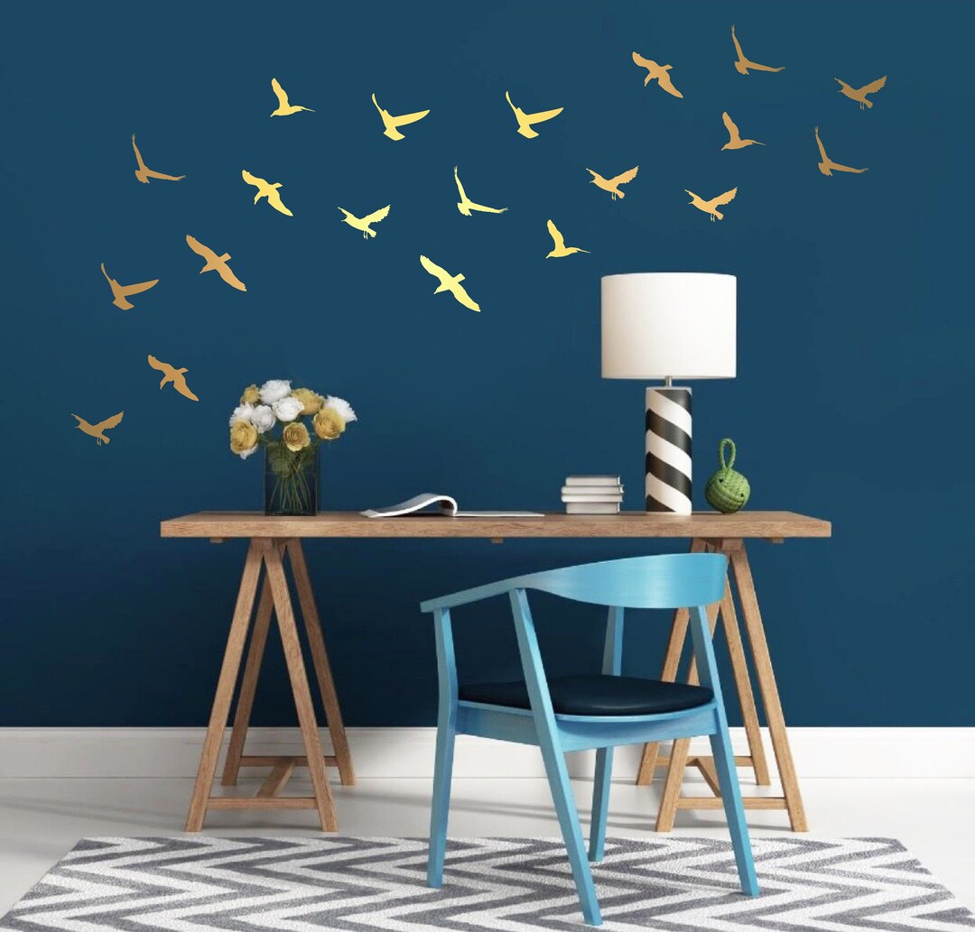 Wall Vinyl Decal Flying Birds - Etsy