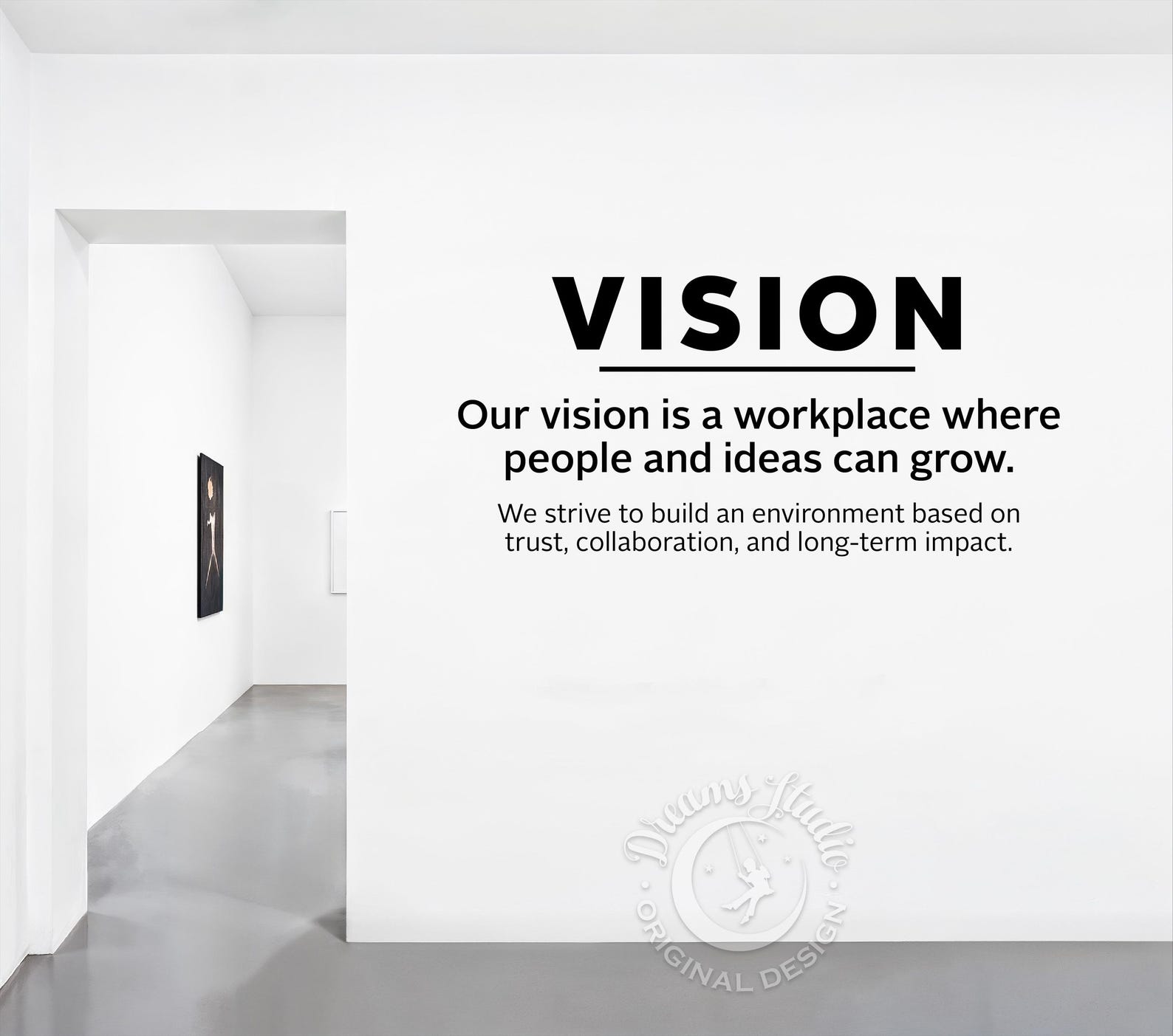 Vision Statement Wall Decal – Modern Office Culture Decor, Custom Text ...