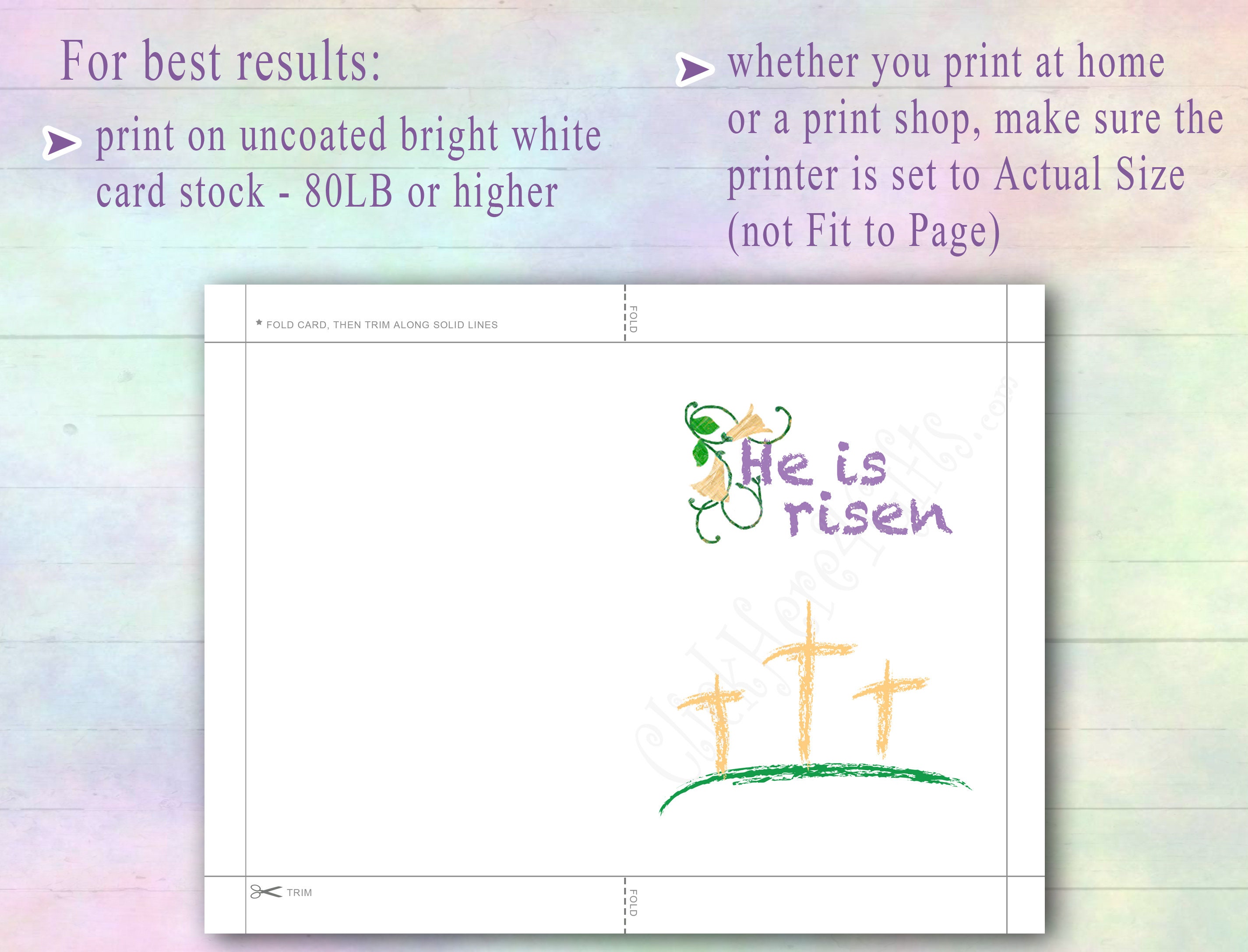 Printable Easter Cards, He is Risen, Happy Easter-cross, Jesus ...