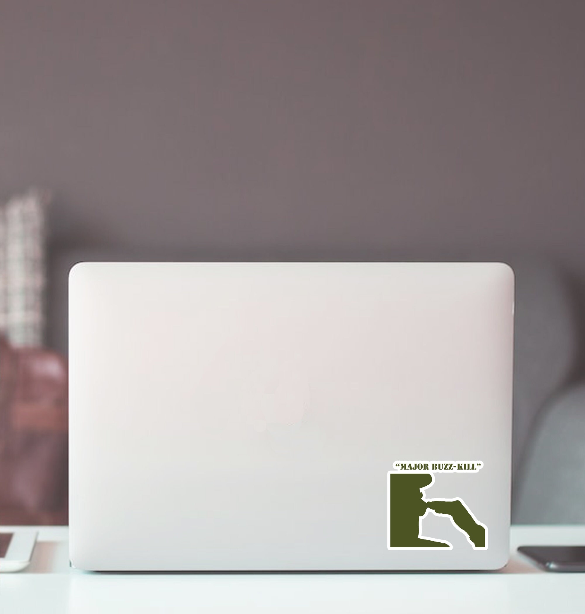 Major Buzzkill Vinyl Sticker for Notebooks, Water Bottles, Laptops and More, Water Resistant ...