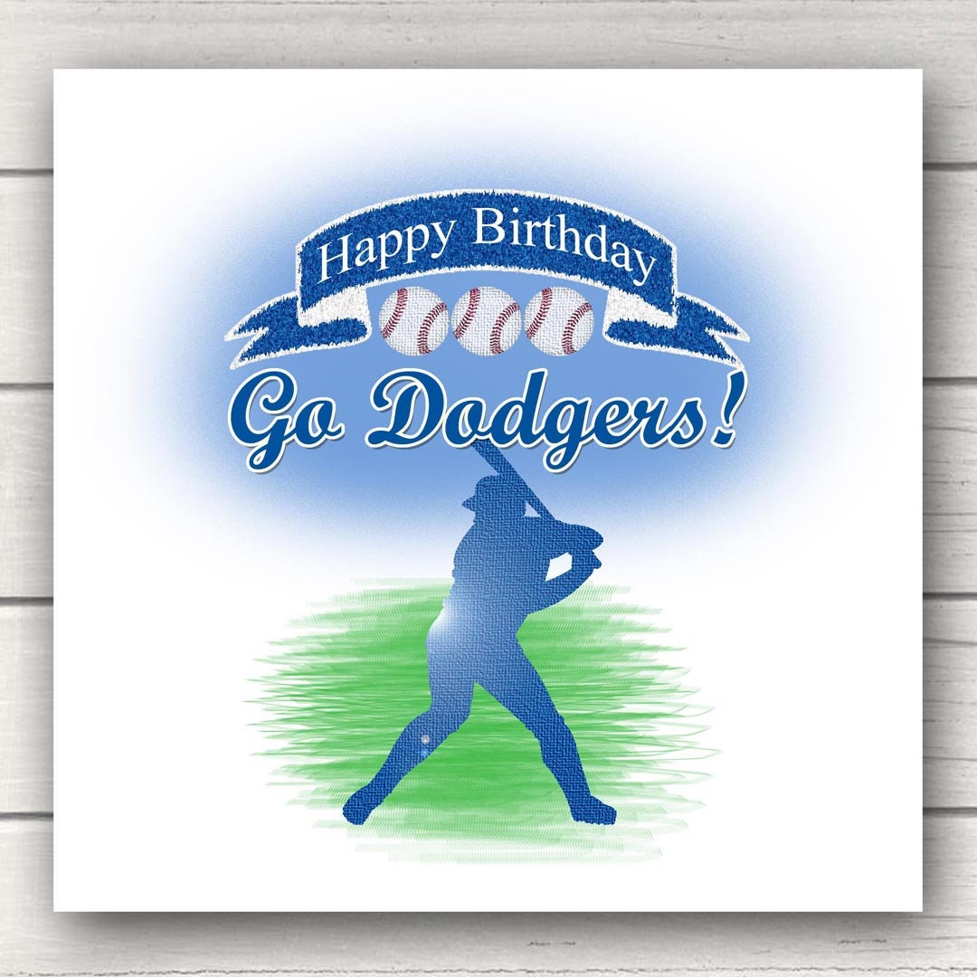Birthday Card Dodgers, Word Search, Trivia, Fun, Game, Baseball, Sports ...