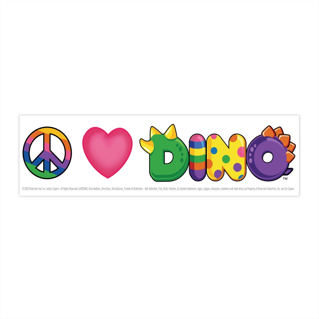 DINO-BUDDIES® - Peace Love DINO™ - Bumper Stickers - Etsy