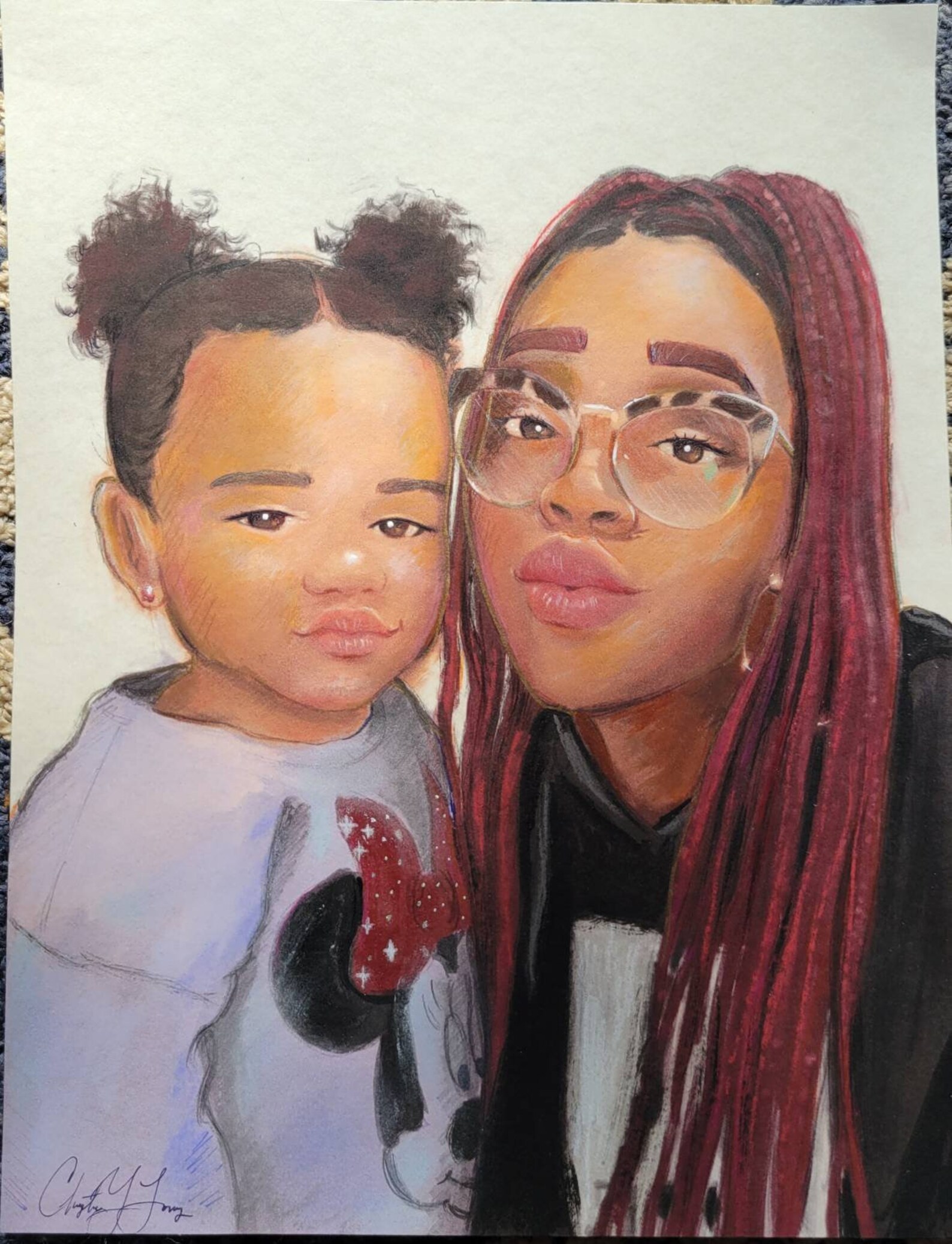 Realistic Detailed Drawing Portrait(s) on Toned Paper in Graphite or ...