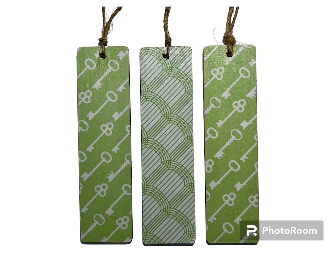 Set of 3 Key Wooden Bookmark Wood Bookmark for Book Reader Custom ...