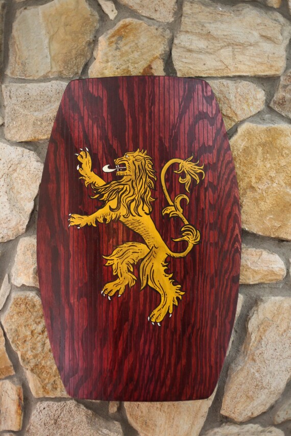 Items similar to Shields of Winterfall: House Lannister Shield (Game of ...