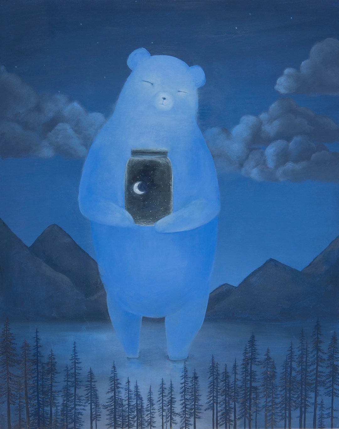 Moon Bear Print - Etsy