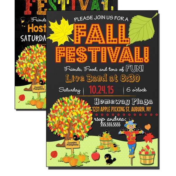 Fall Invitations - Etsy