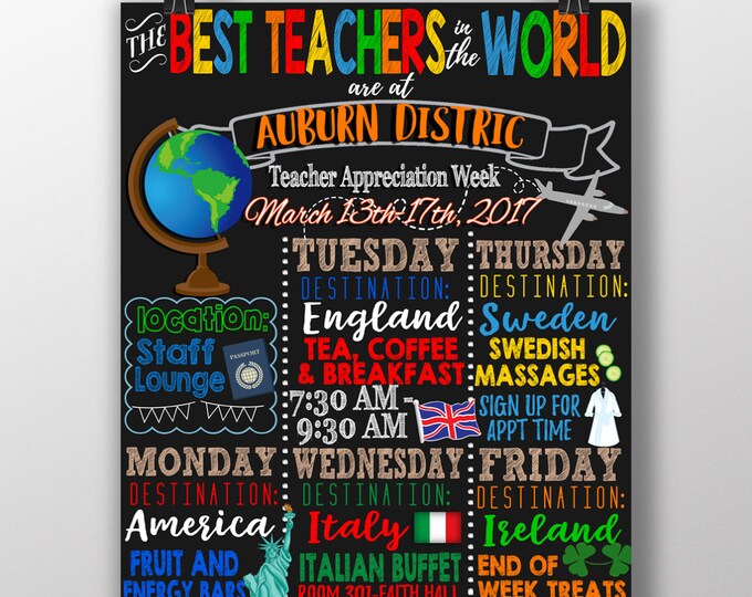 Best Teachers in the World Theme, Teacher Appreciation Week Themes ...