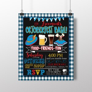 Oktoberfest Invite - Beer Fest - Fall Party Invitations - Oktoberfest ...