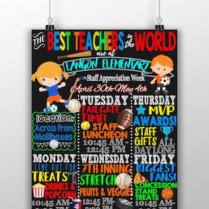 Best Teachers in the World Decor, Teacher & Staff Appreciation Week ...