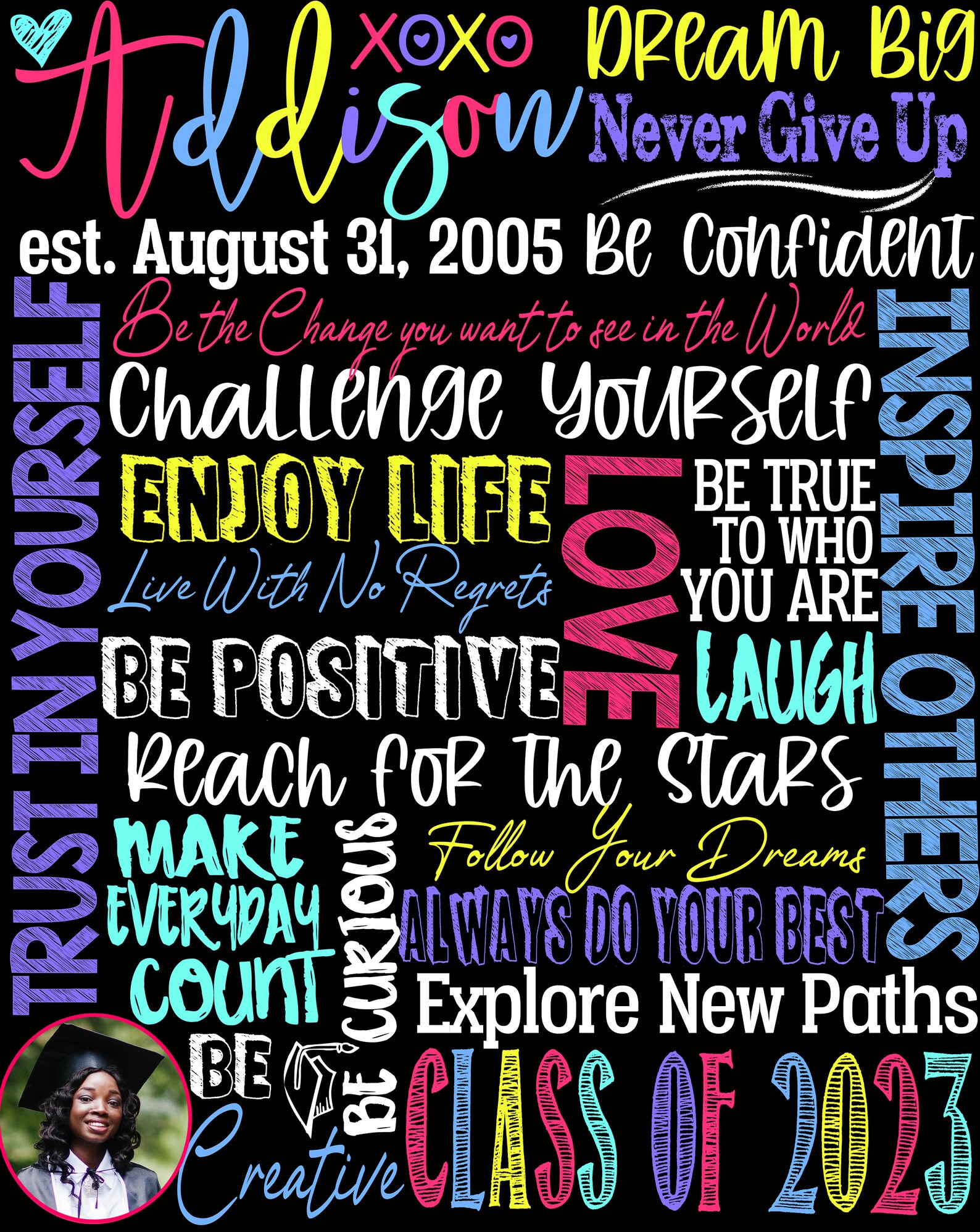 Girl Graduation Gift Ideas Rainbow Graduation Daughters - Etsy