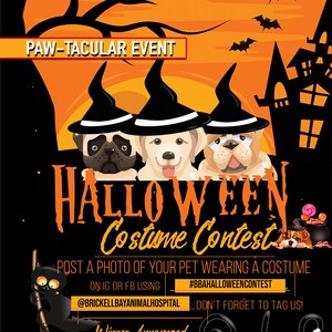 Cat Halloween Party Invite, Dog Halloween Costume Contest, Pet ...