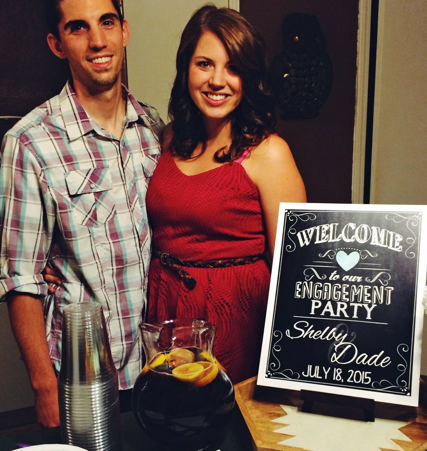 Chalkboard Engagement Party Welcome Sign, Welcome to Our Engagment ...