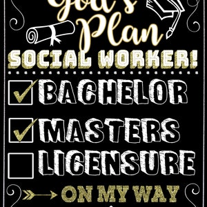Social Worker Graduation Photoshoot Sign, Social Worker Graduate Gift ...