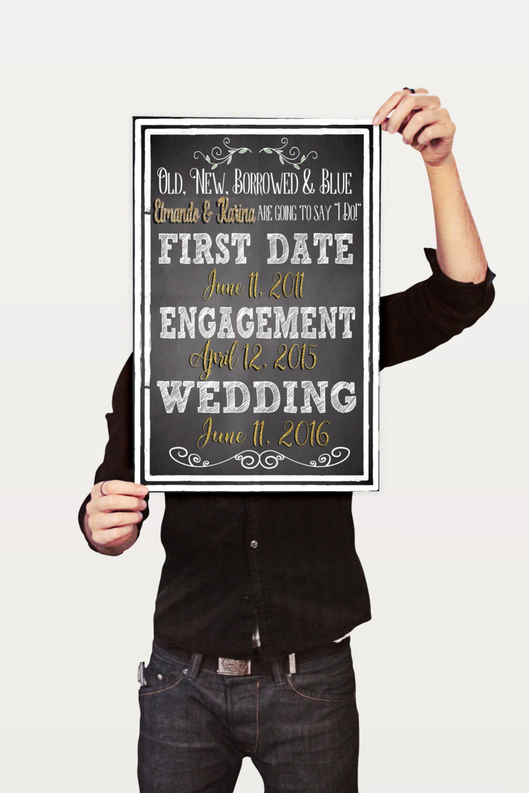 Couples Love Story Sign, 1st Date Sign, Important Dates, Couples Sign ...