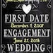 Important Date Sign, Our First Dates, Couples First Dates Sign ...