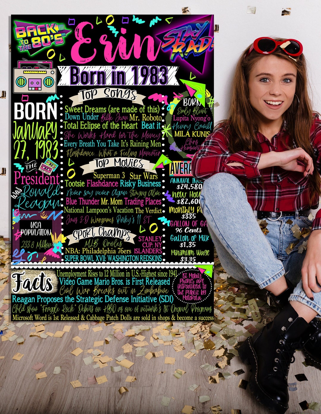 Back to the 80s Party Sign Personalized 80's Themed - Etsy