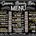 Beauty Bar Menu Sign, Glam Beauty Salon Decor, Eyelash Services Menu ...