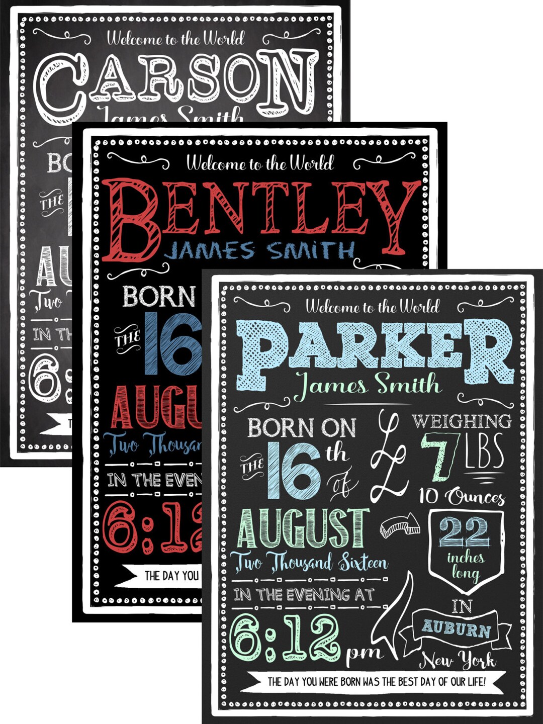 Newborn Birth Statistics Sign, Newborn Photoshoot Prop, Babies Stats ...