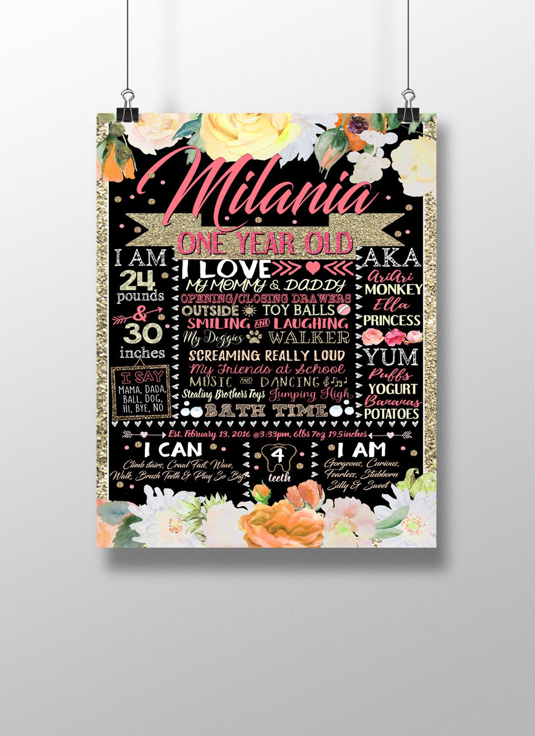 Floral Kida Birthday Party, Girls Flower Themed Birthday Party, ANY AGE ...