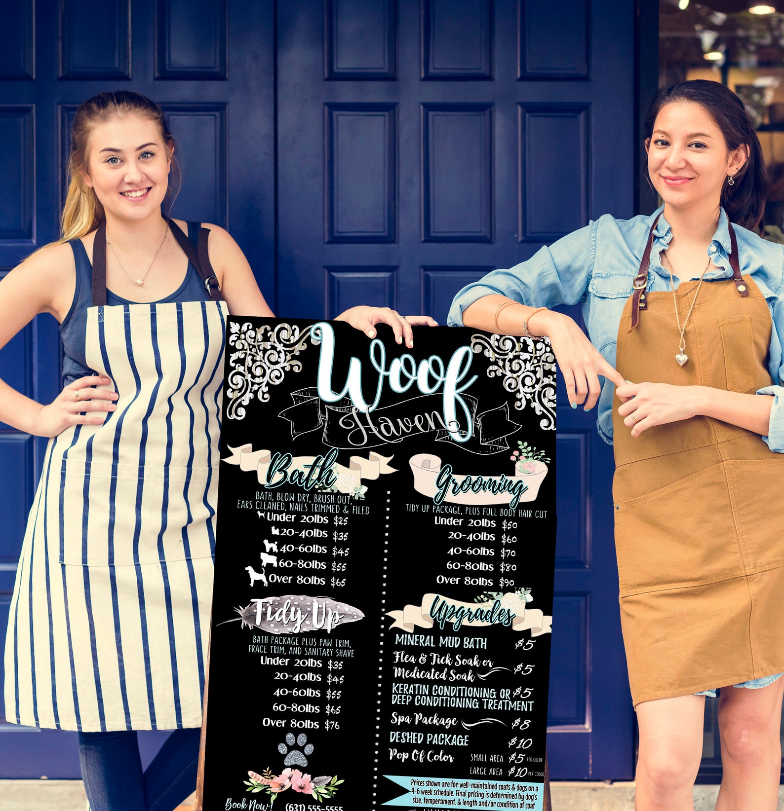 Dog Salon Menu Pet Grooming Services Menu Unique Dog - Etsy