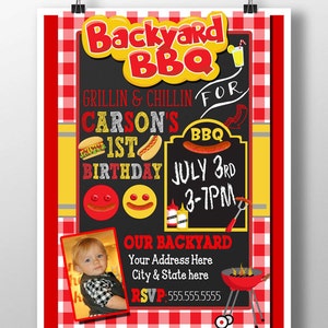 BBQ 1st Birthday, Ginham Theme First Birthday Party, Grillin & Chillen ...