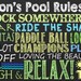 Custom Pool Rules Sign Pool Rules Chalkboard Style Sign - Etsy
