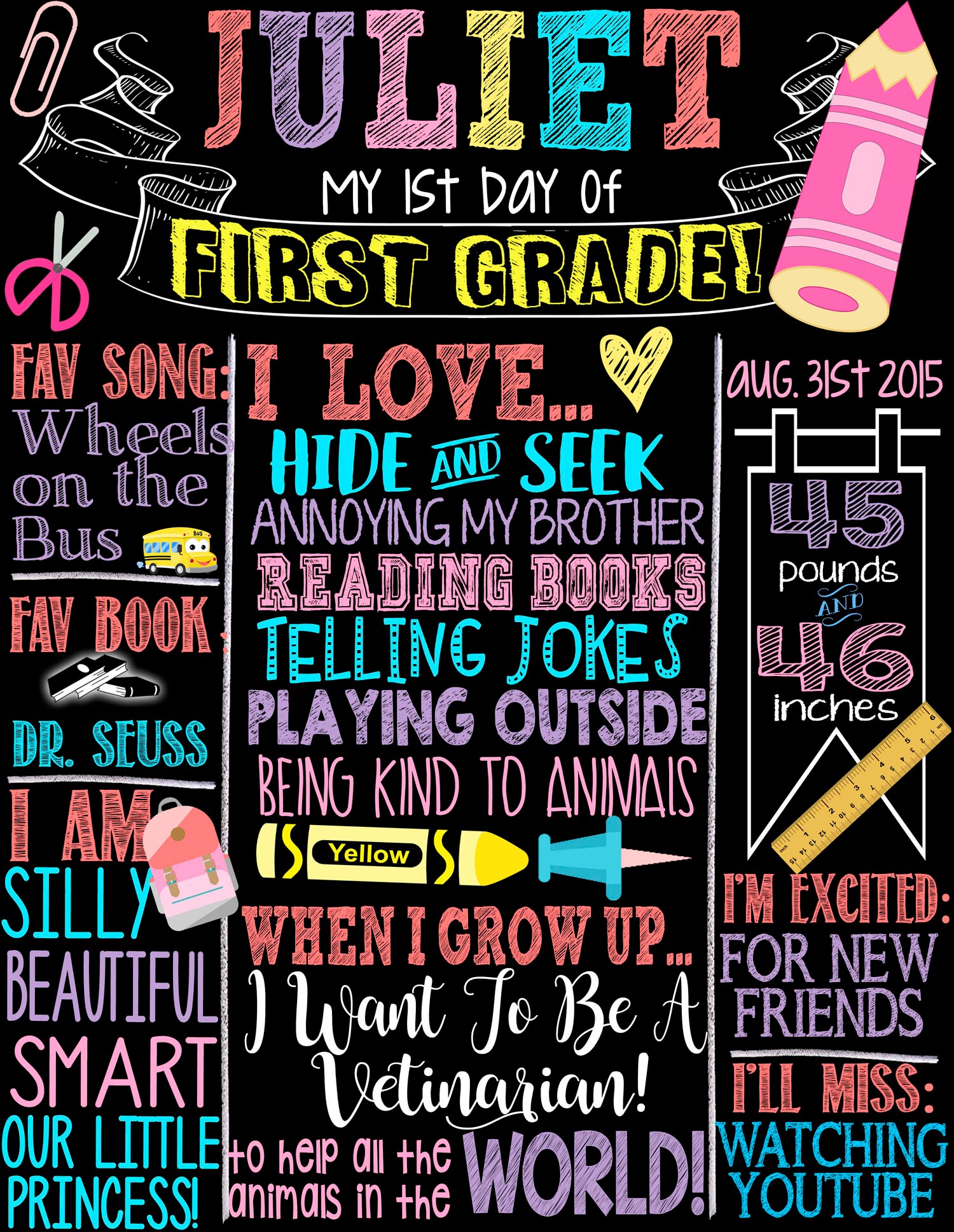 First Day of School Poster First Day of School Picture Ideas - Etsy UK