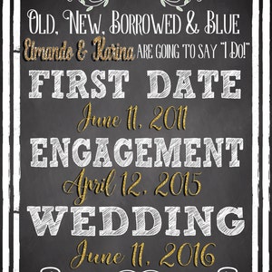 Important Date Sign, Our First Dates, Couples First Dates Sign ...