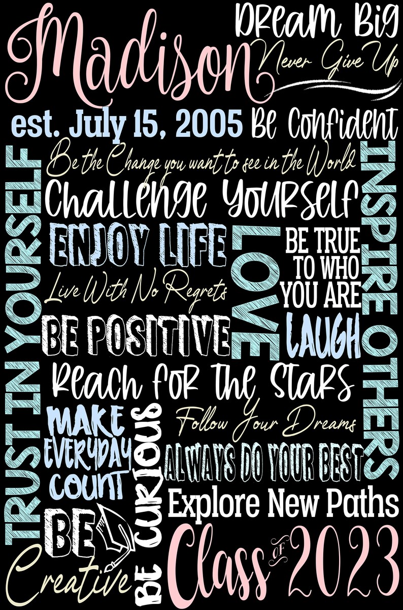 Girl Graduation Gift Ideas Rainbow Graduation Daughters - Etsy