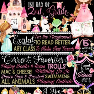 First Day of School Chalkboard - First Day of School Sign for Girls ...