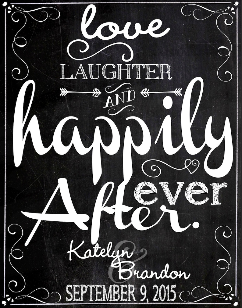 Love Laughter & Happily Ever After Sign Customized Wedding - Etsy