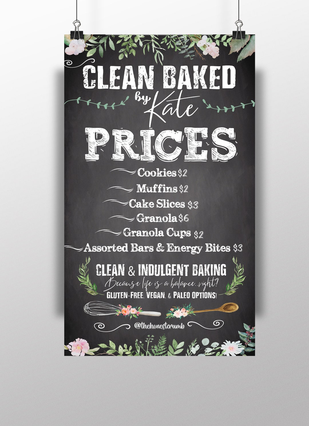 Bakery Menu, Custom Bakery Signs, Chalkboard Style Bakery Sign ...