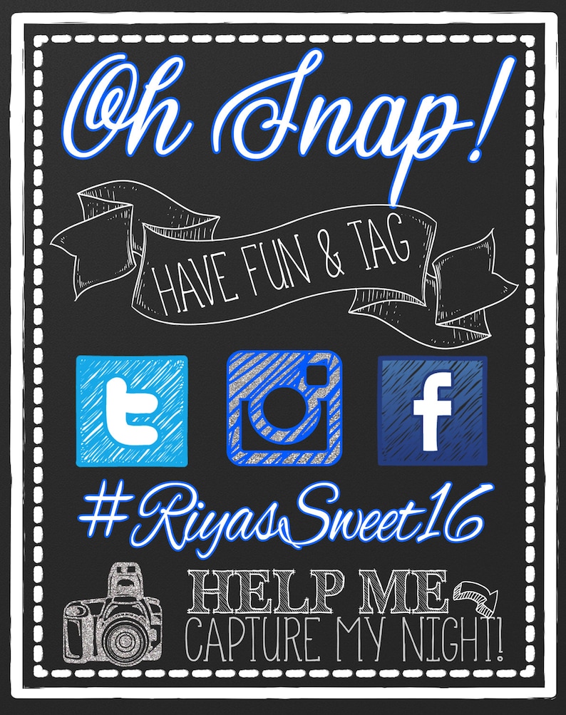 Oh Snap Sign Snap and Tag Sign Social Media Sign Custom - Etsy