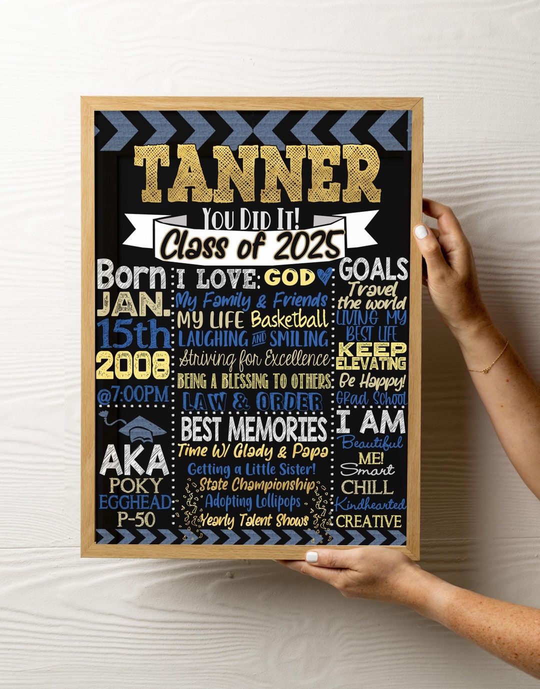 Graduation Sign, Graduates Accomplishment and Goal Board, Custom ...