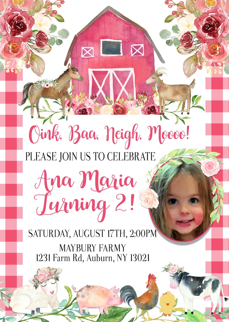 Rustic Farm Birthday Party Theme Girls Farm Birthday Party | Etsy