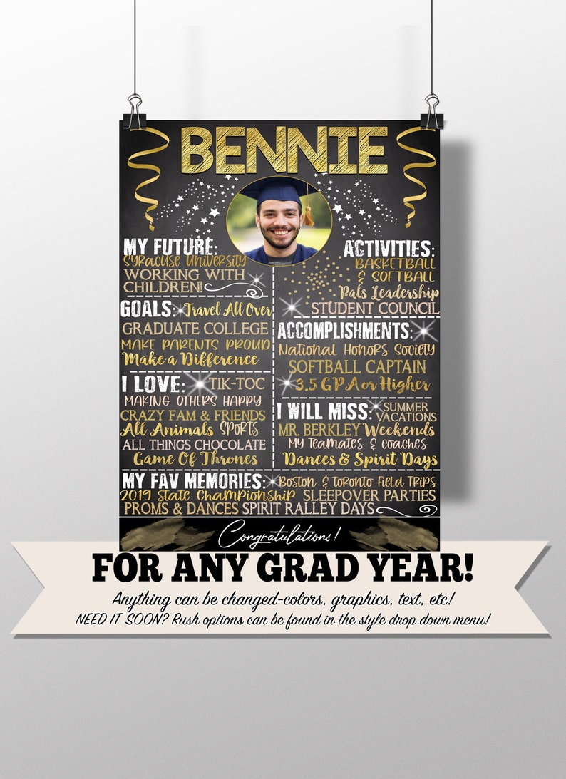 Gold Graduation Signs Grad Party Signs Personalized Unique - Etsy