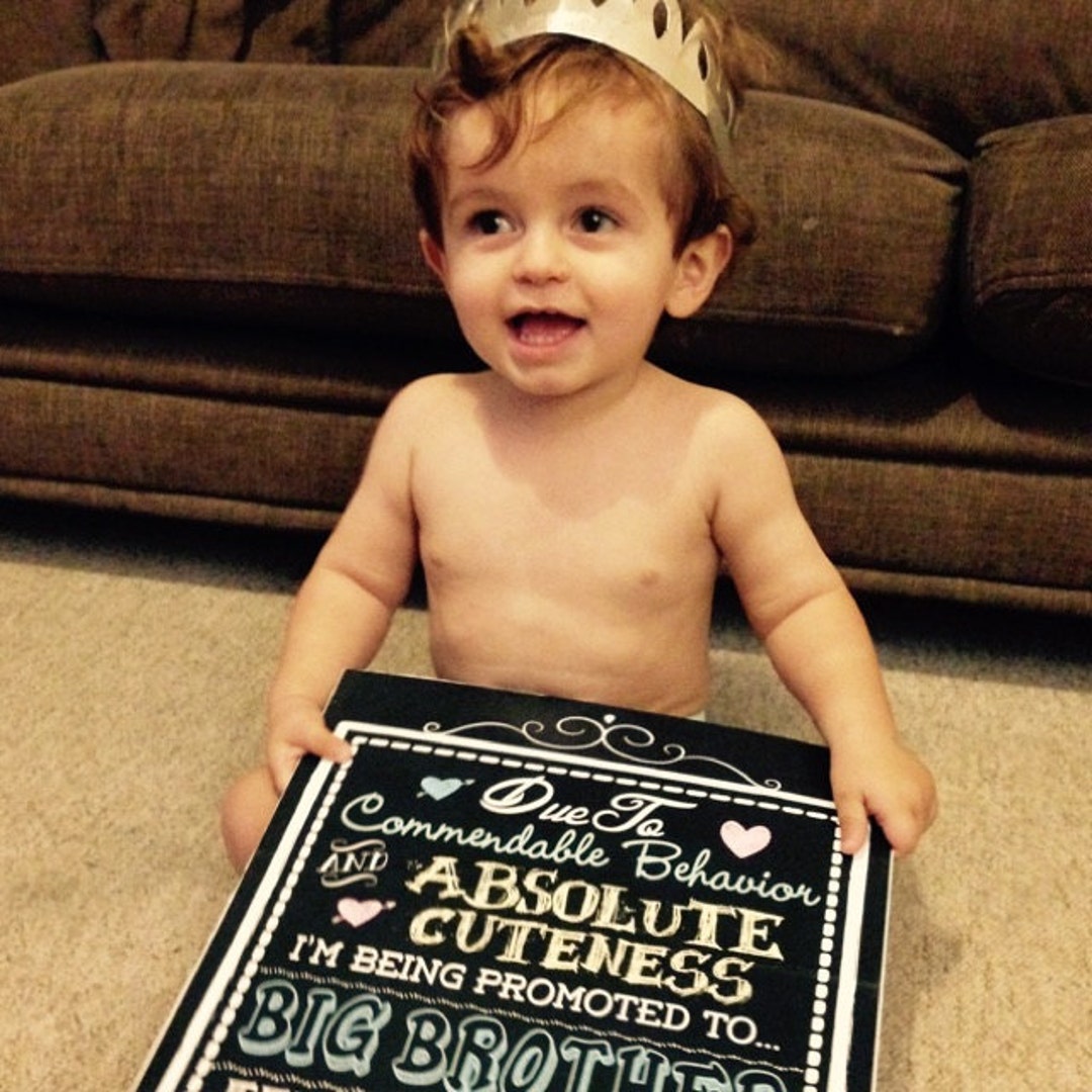 Big Brother Pregnancy Announcement Modern And Uniqute Pregnancy Sign