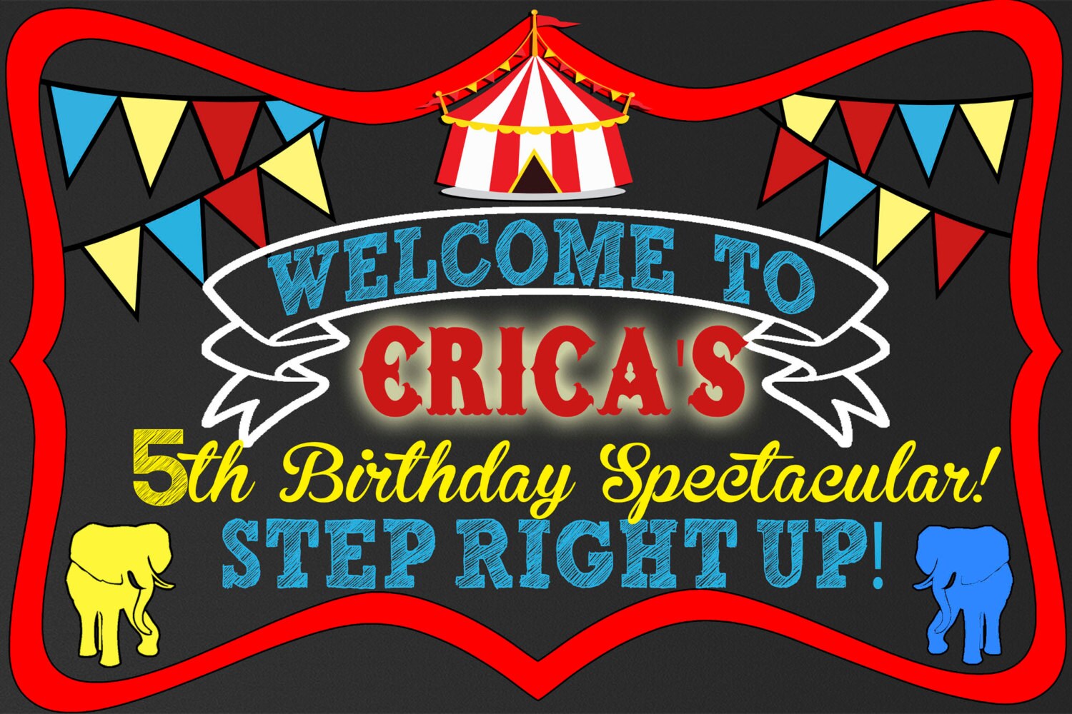 Carnival Birthday Sign, Carnival Party Decoration Ideas, Custom ...