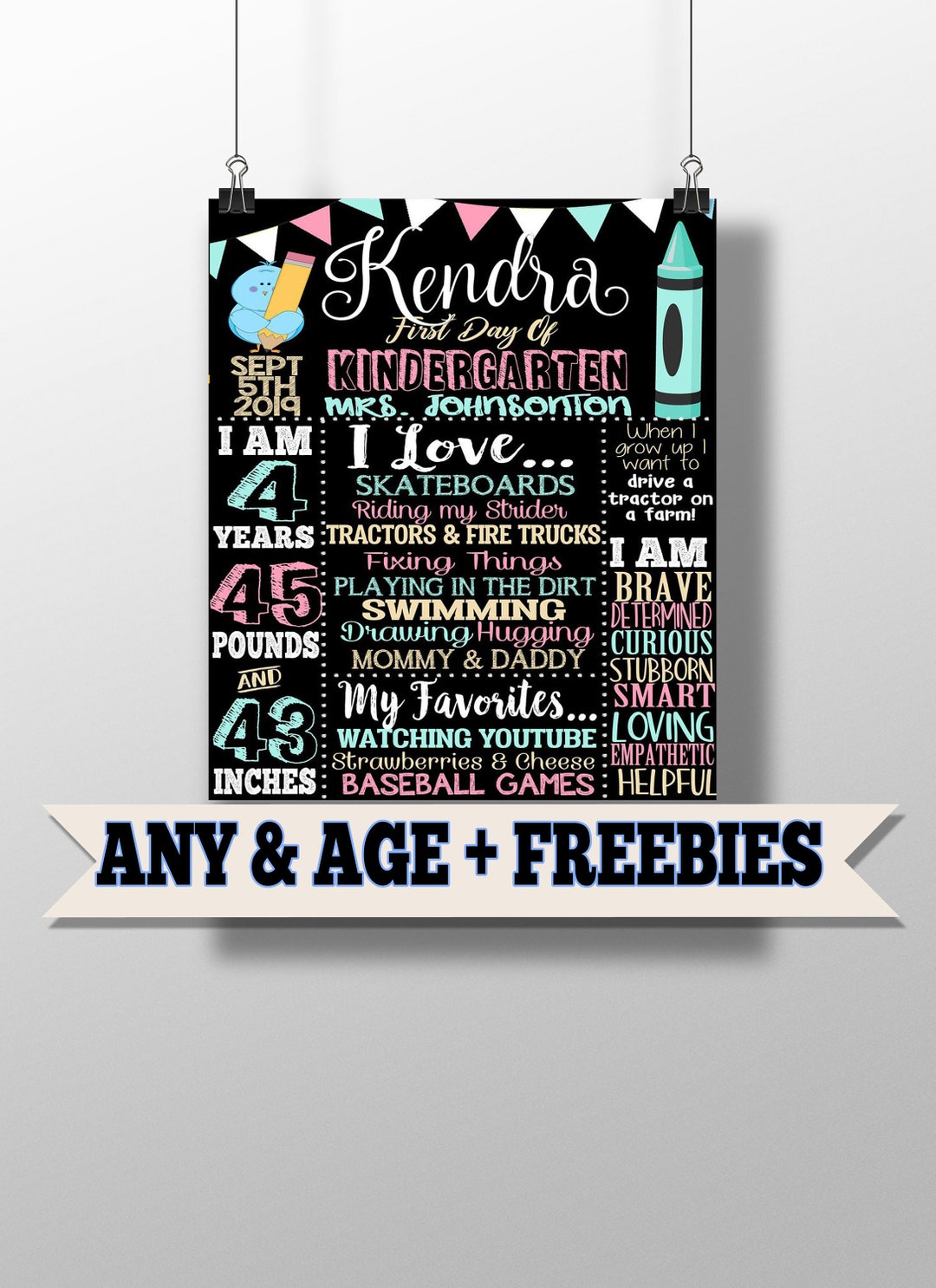 First Day of School Photo Prop Sign - First Day of School Photo Prop ...