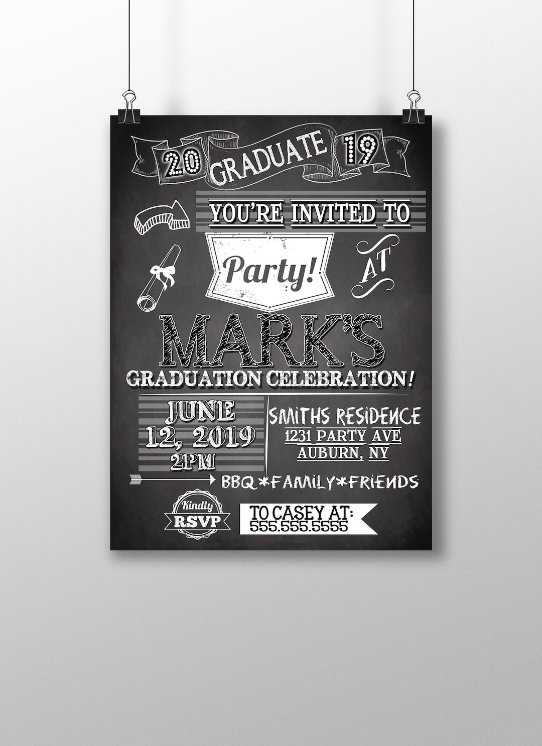 2024 Grad Party Invite, Top Selling Boys Graduation Invitations, Custom ...