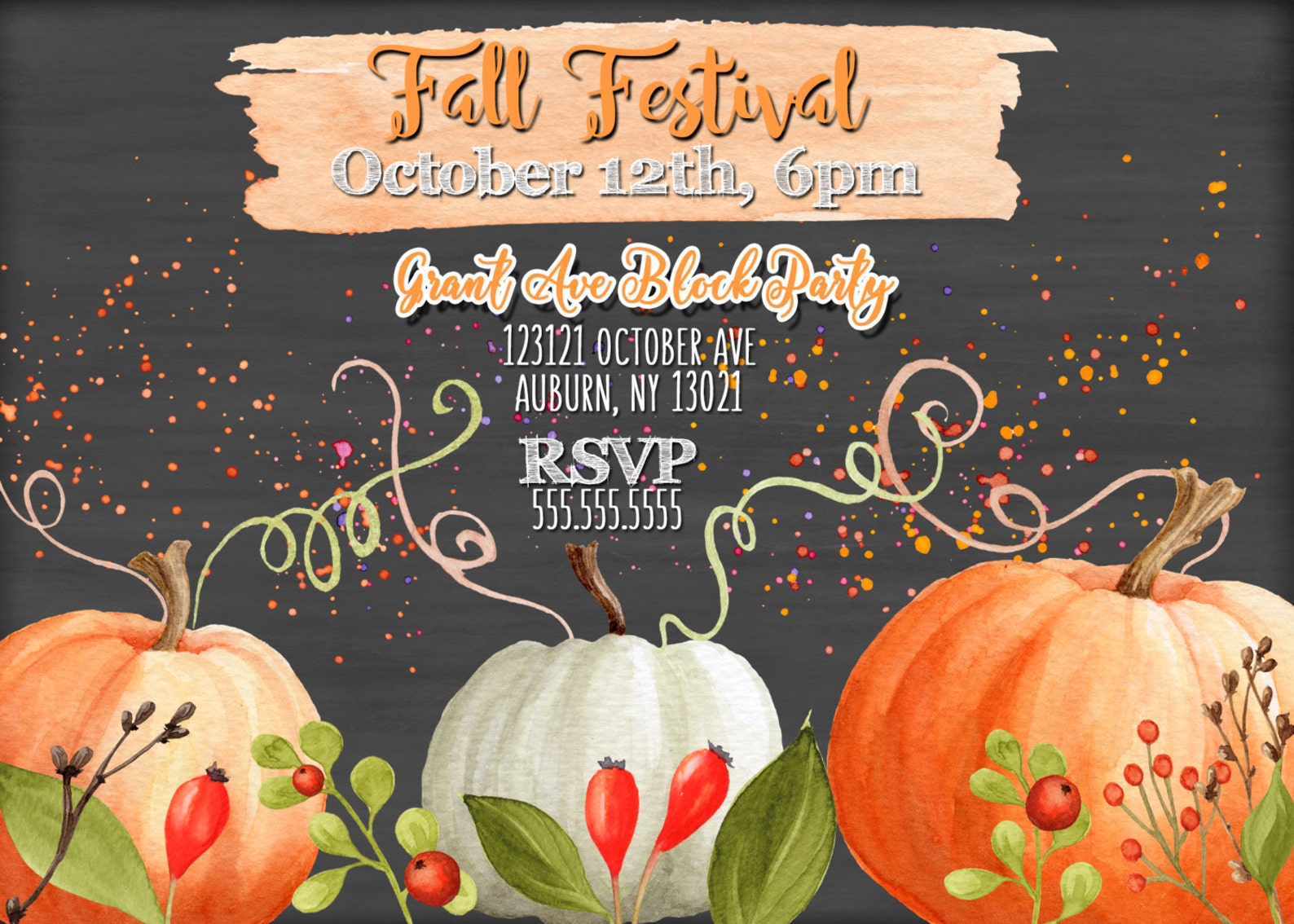 Fall Harvest Party Invitation Fall Invites Unique Fall | Etsy